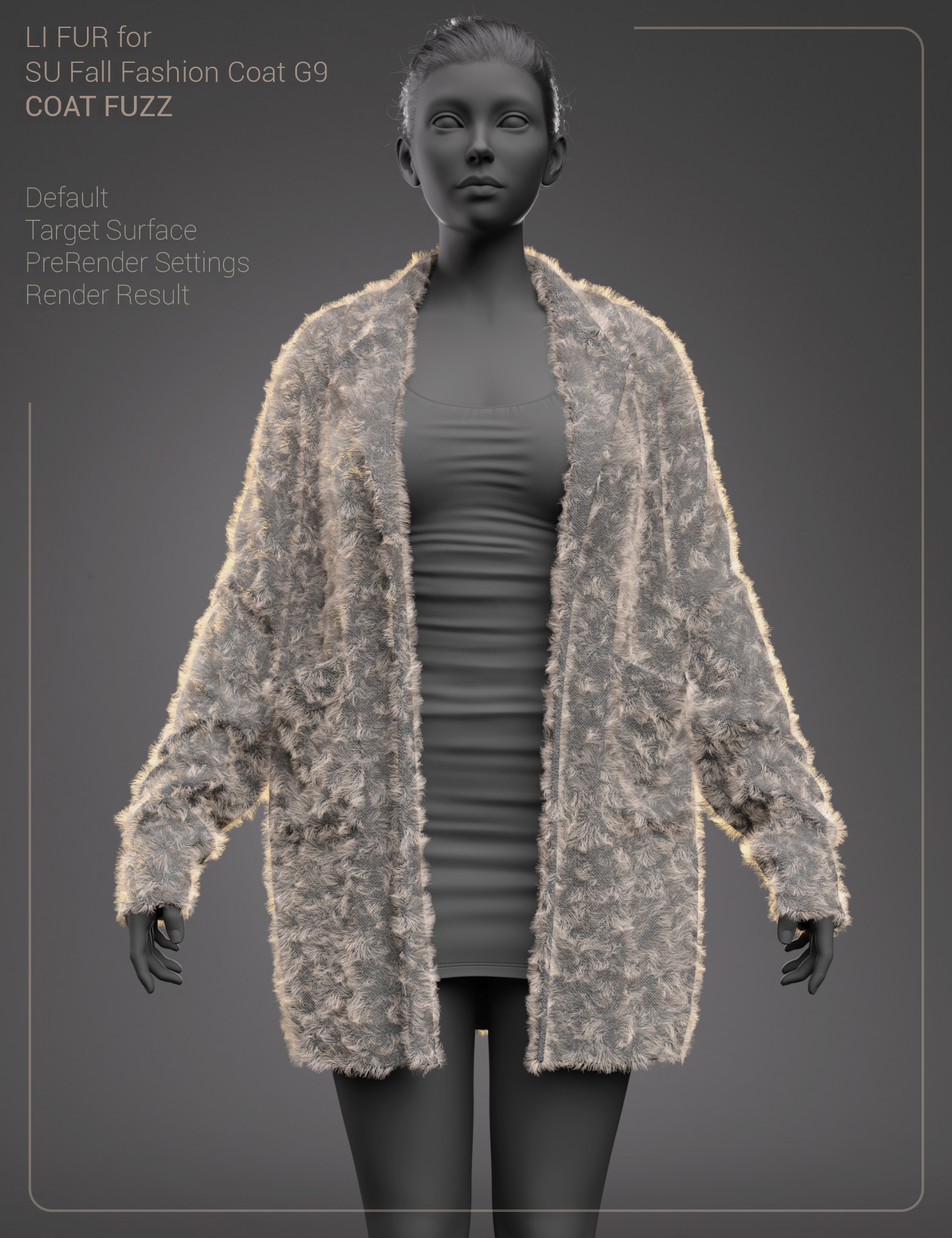 LI FUR for SU Fall Fashion Coat for Genesis 9 | Daz 3D