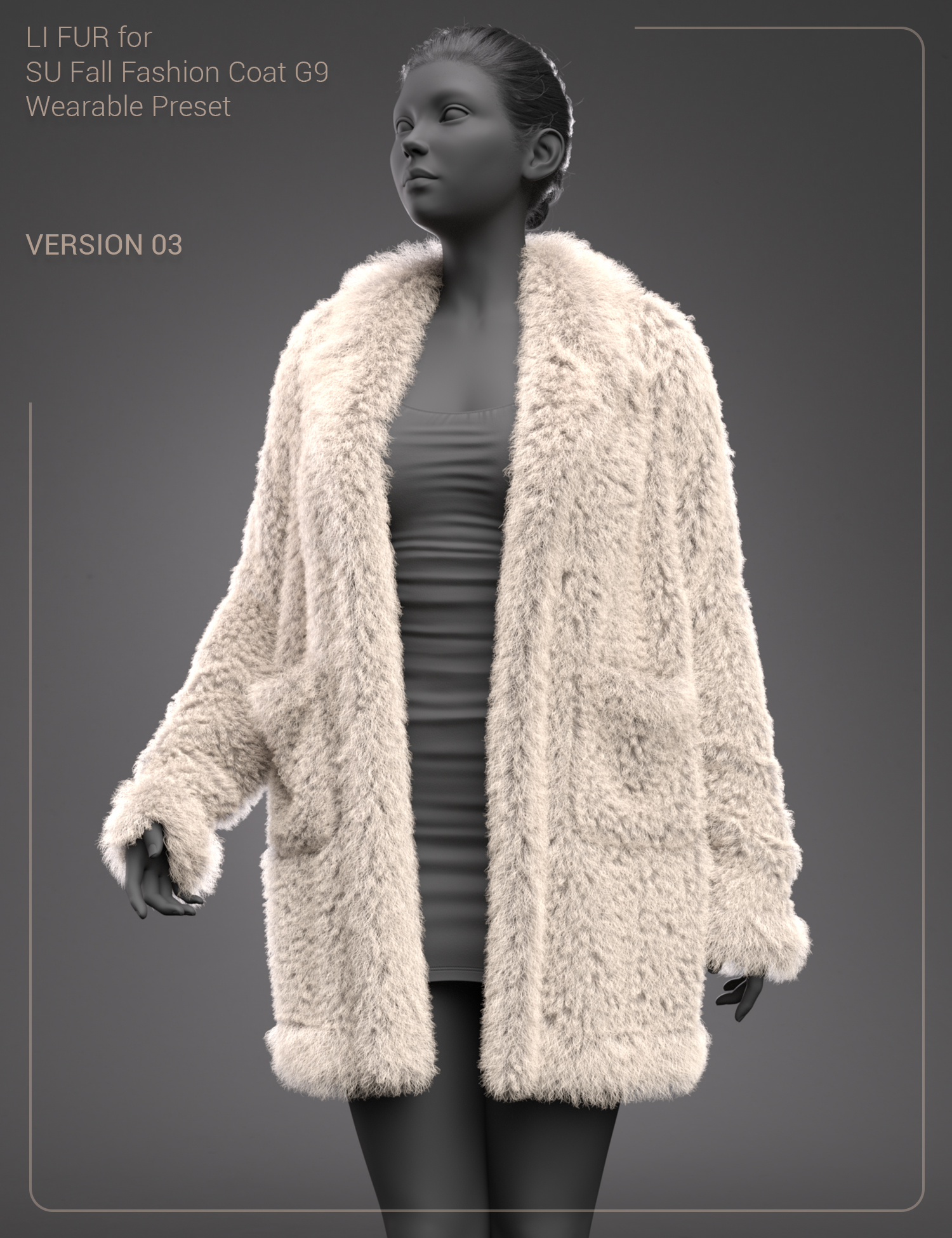 LI FUR for SU Fall Fashion Coat for Genesis 9 | Daz 3D