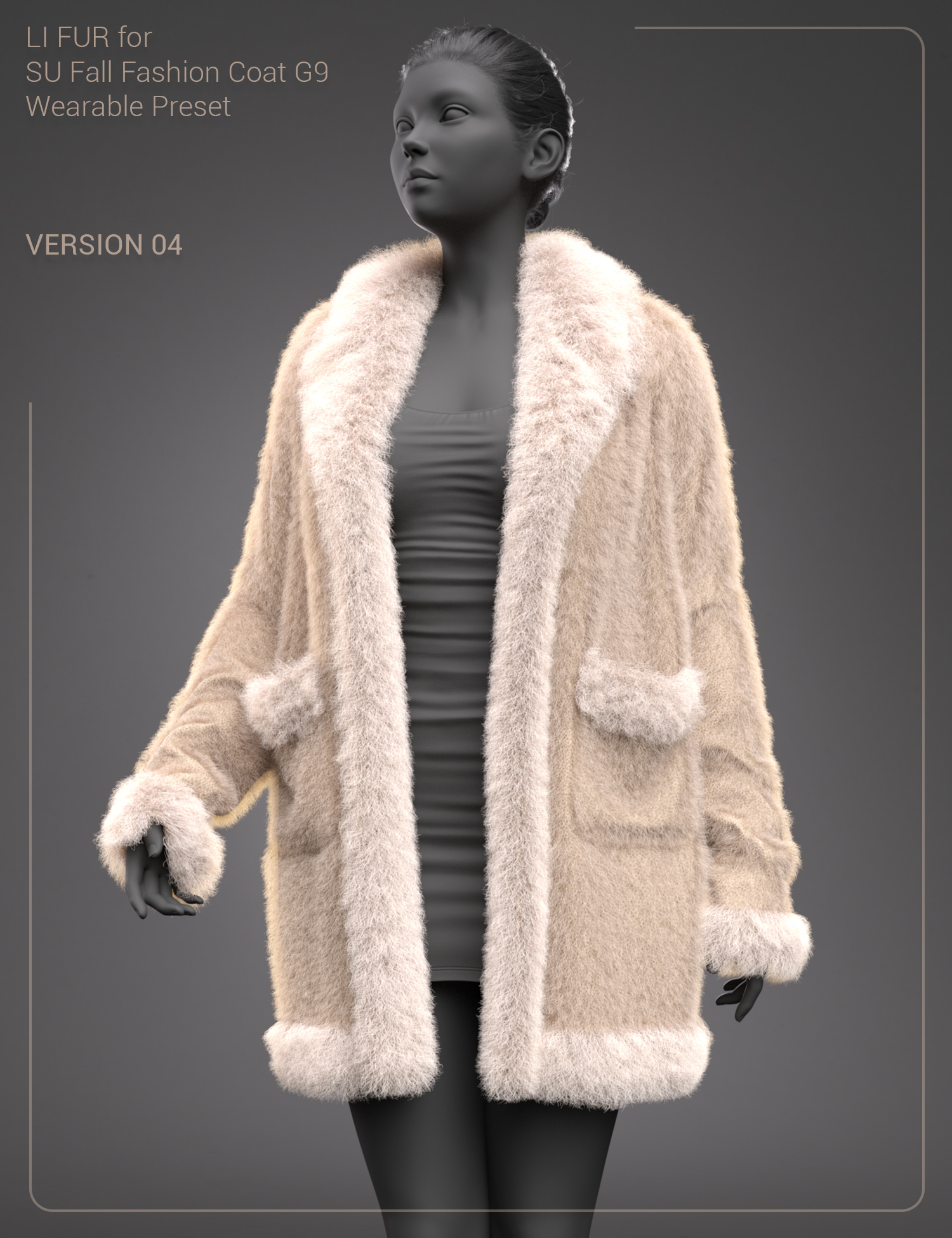 LI FUR for SU Fall Fashion Coat for Genesis 9 | Daz 3D
