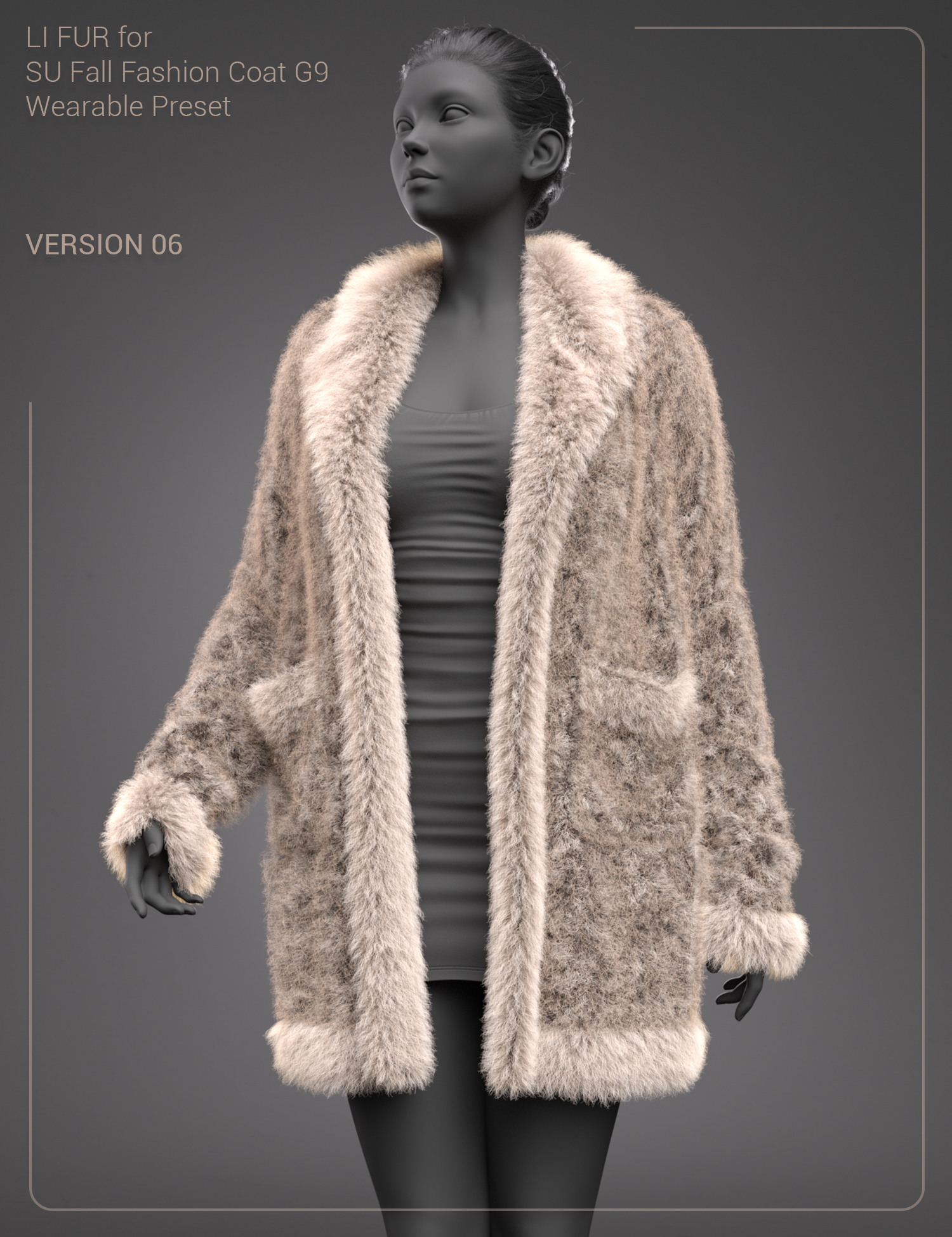 LI FUR for SU Fall Fashion Coat for Genesis 9 | Daz 3D