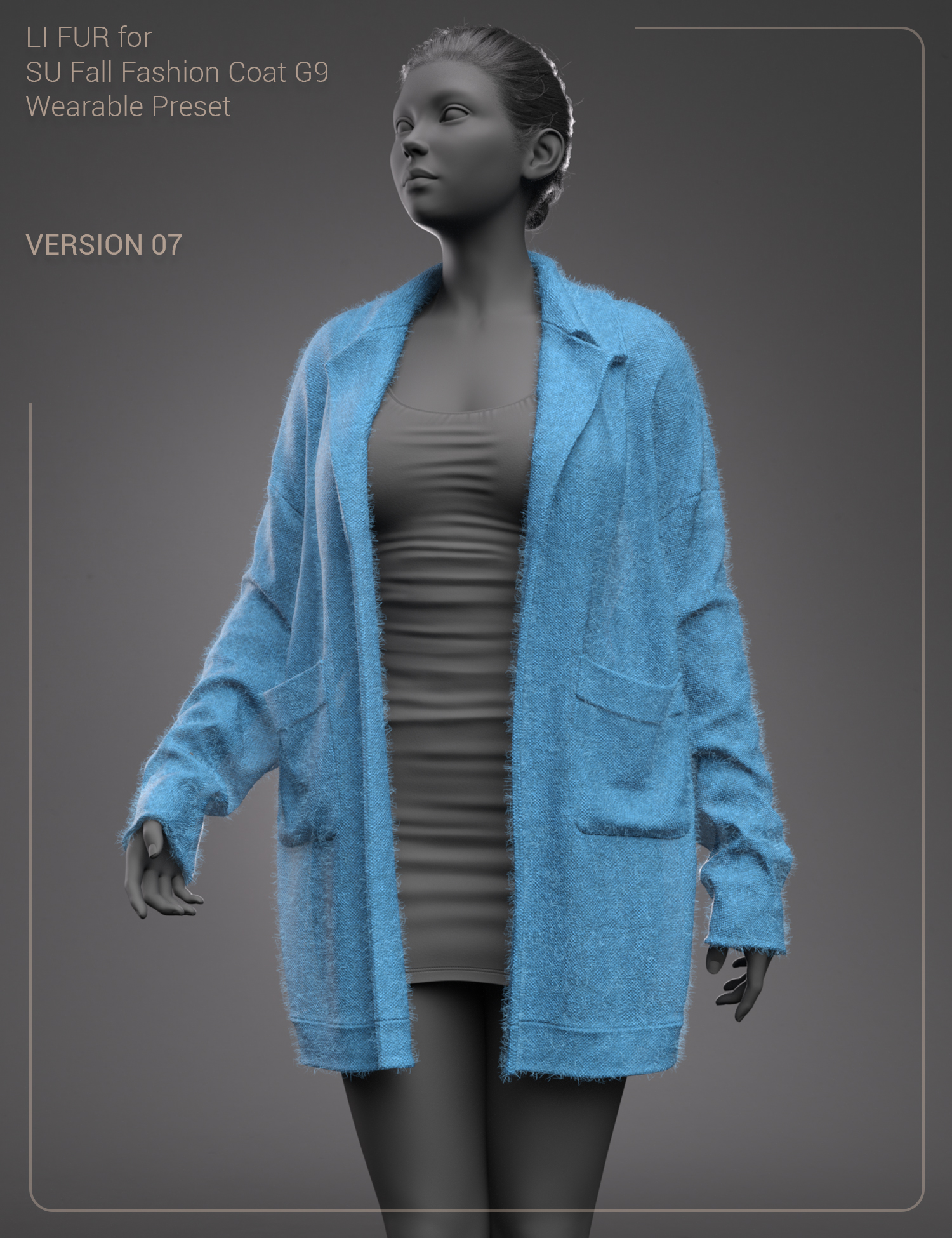 LI FUR for SU Fall Fashion Coat for Genesis 9 | Daz 3D