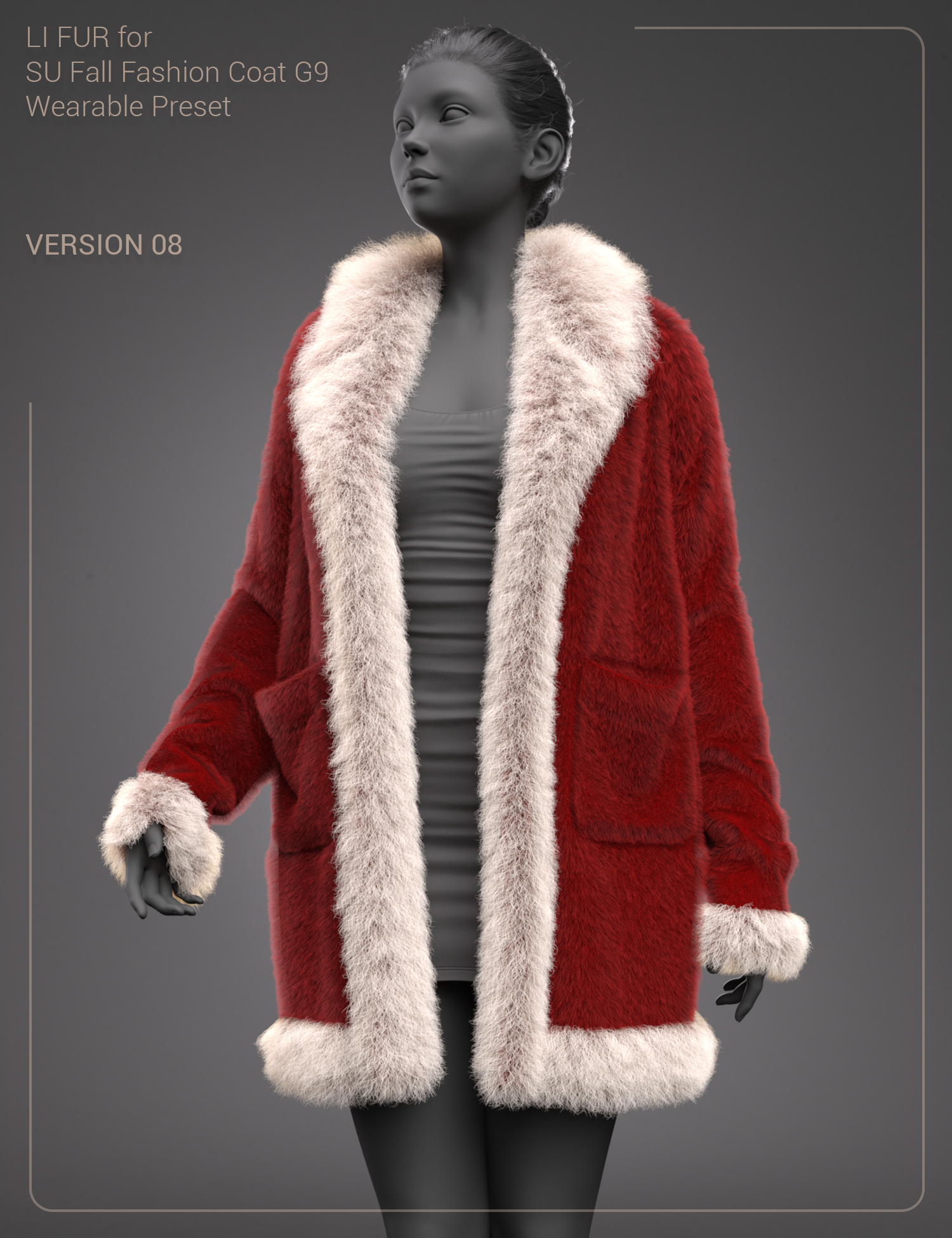 LI FUR for SU Fall Fashion Coat for Genesis 9 | Daz 3D