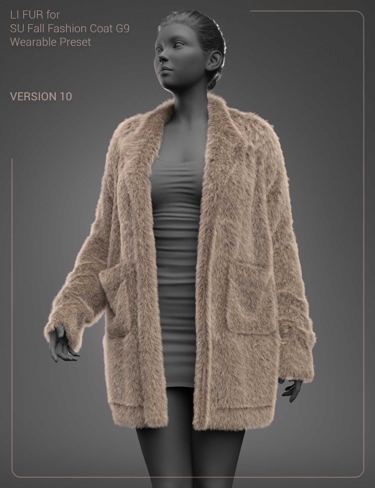 LI FUR for SU Fall Fashion Coat for Genesis 9 | Daz 3D