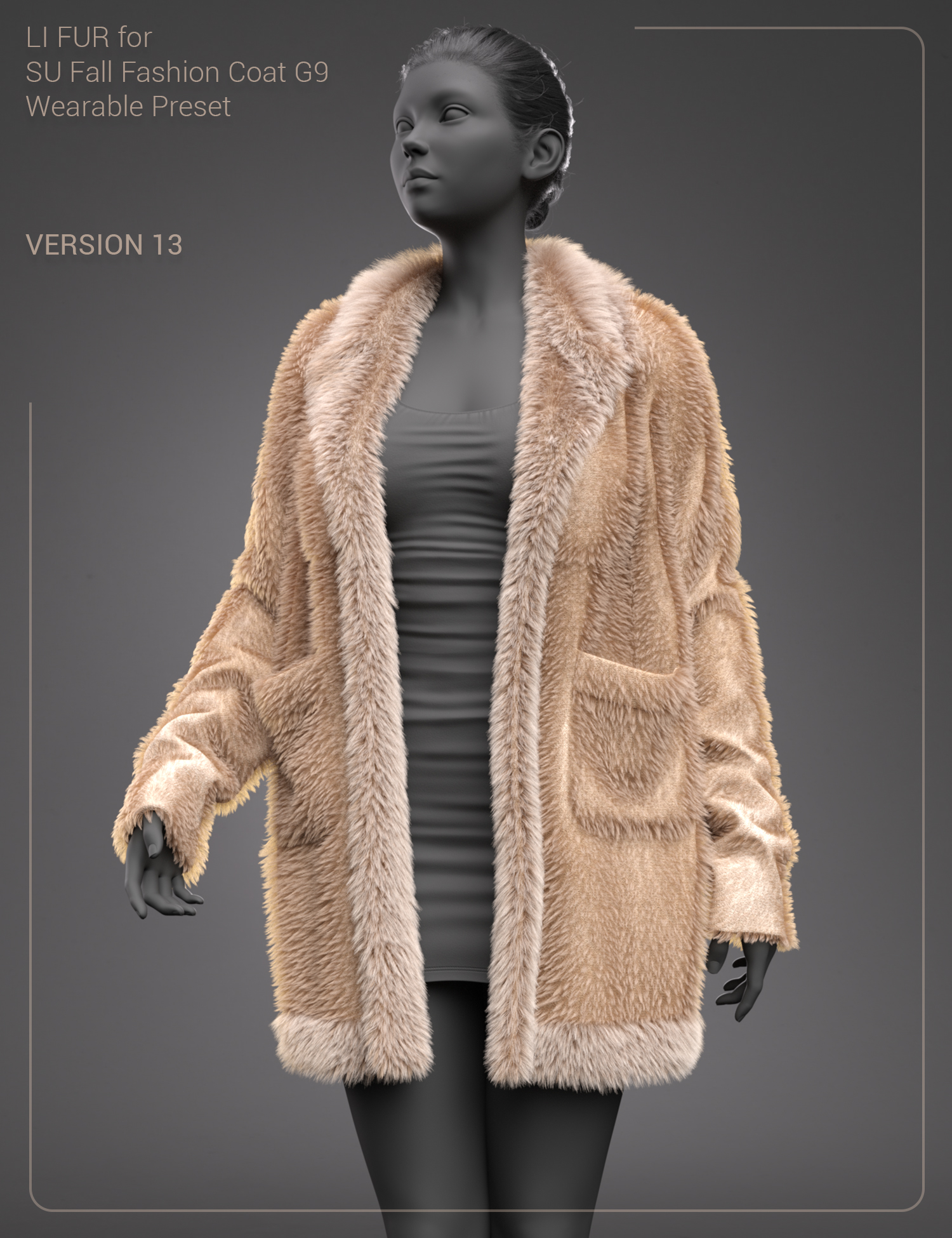 LI FUR for SU Fall Fashion Coat for Genesis 9 | Daz 3D
