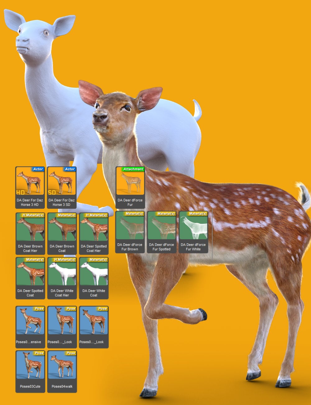 Deer for Daz Horse 3 | Daz 3D