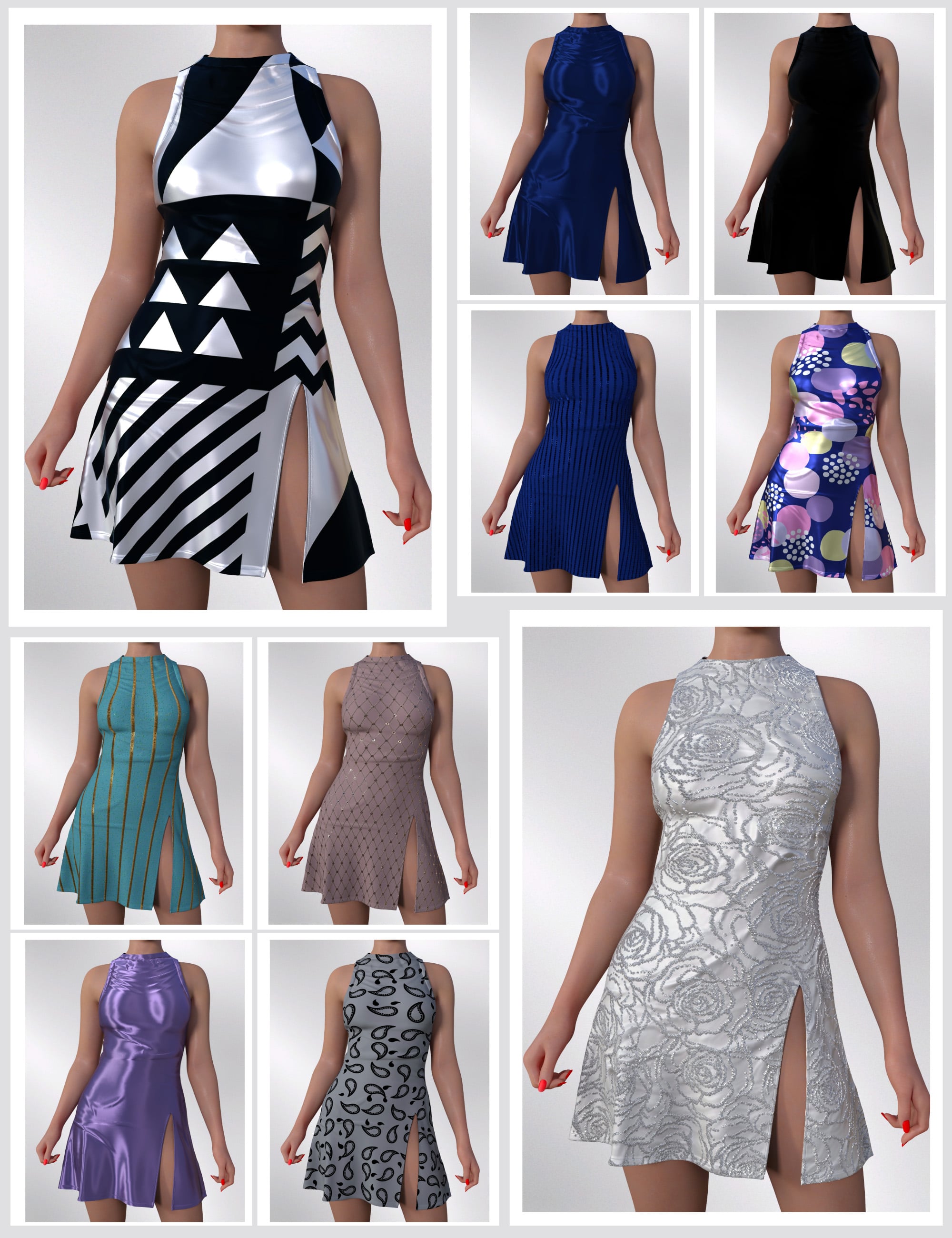 dForce Zabella Dress for Genesis 9 | Daz 3D