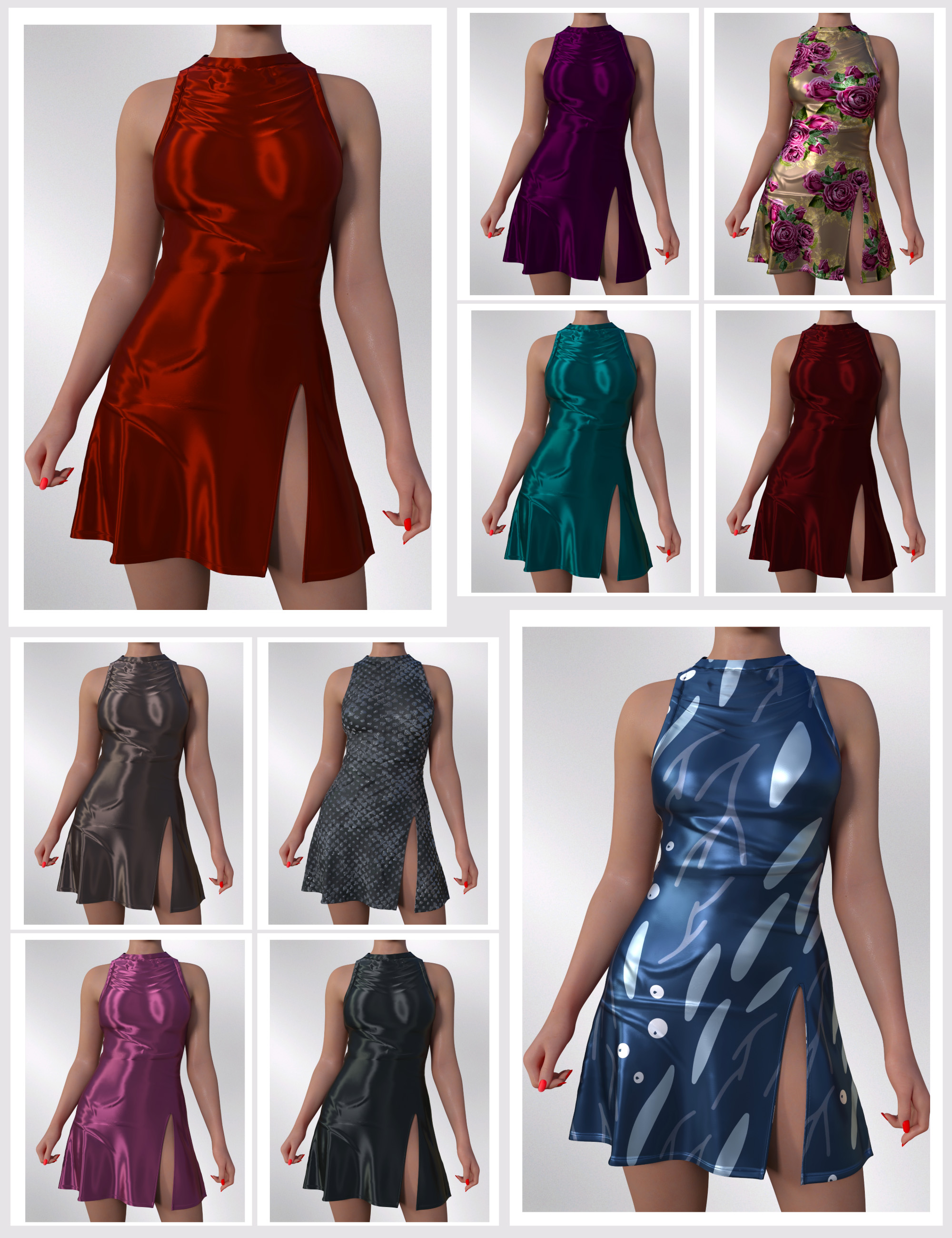 dForce Zabella Dress for Genesis 9 | Daz 3D