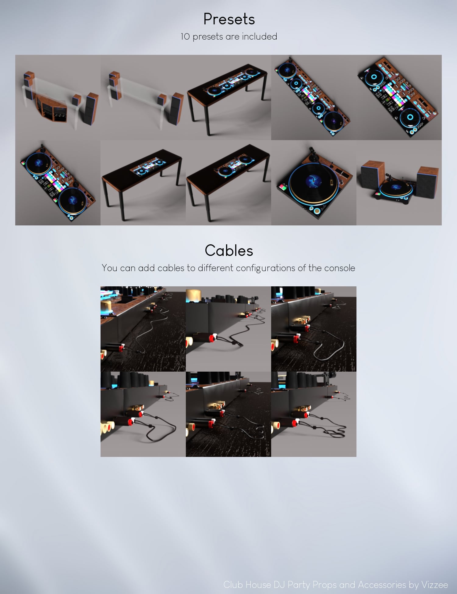 Club House DJ Party Props and Accessories | Daz 3D