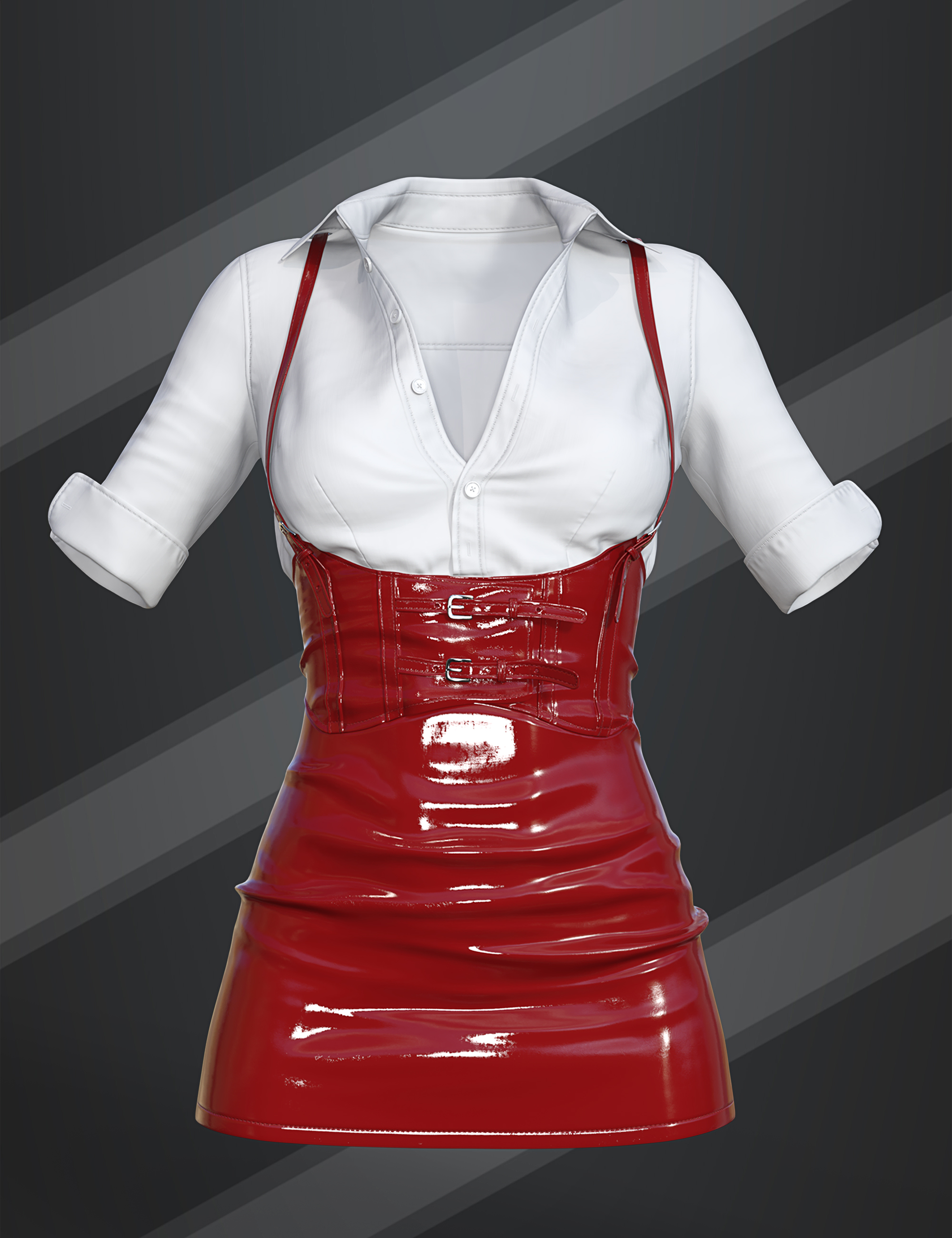 dForce SU Hot Secretary Uniform for Genesis 9, 8.1, and 8 Female | Daz 3D