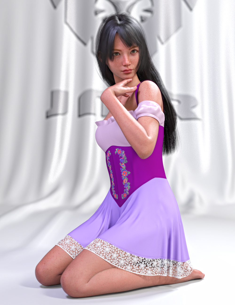 JMR dForce Oktoberfest Dress for Genesis 9 and 8 Female | Daz 3D