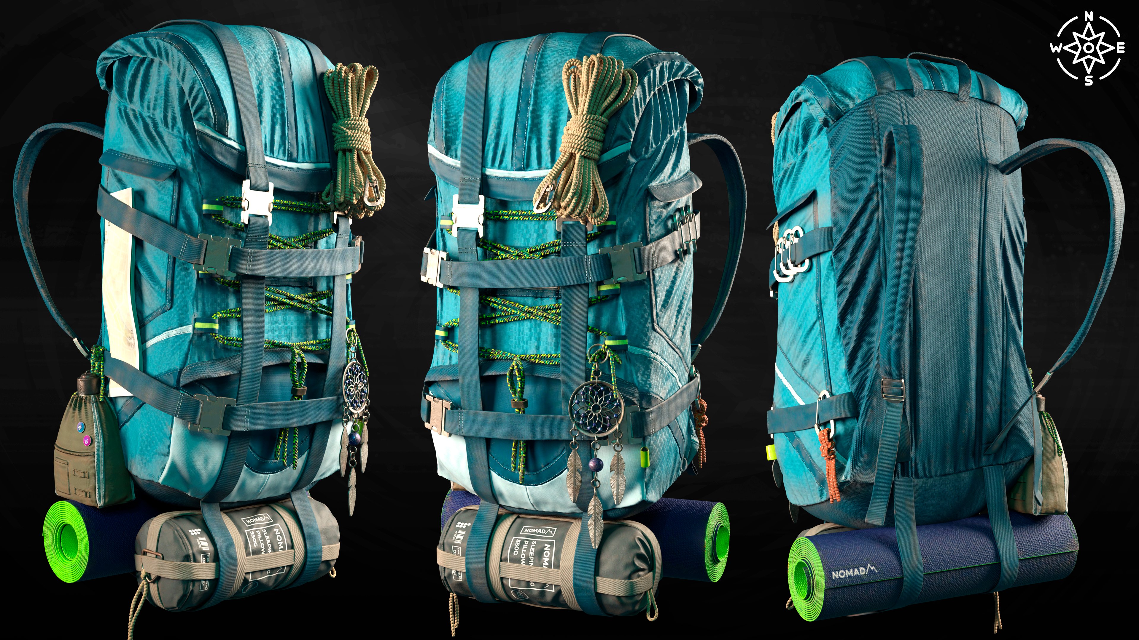 Backpack Series HD Nomad | Daz 3D