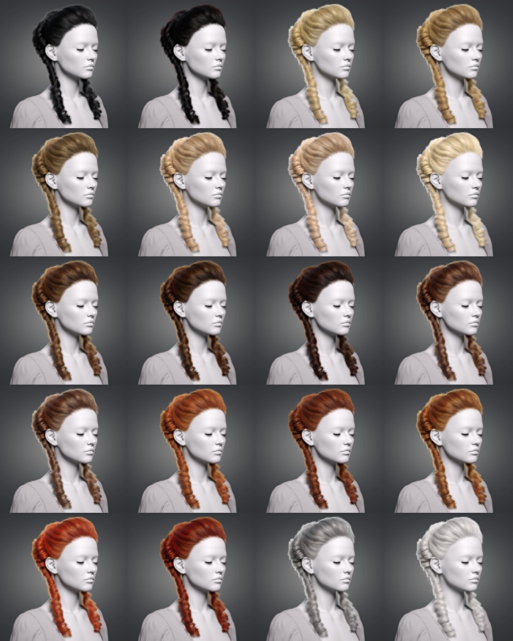 dForce Duchess Hair for Genesis 9 | Daz 3D