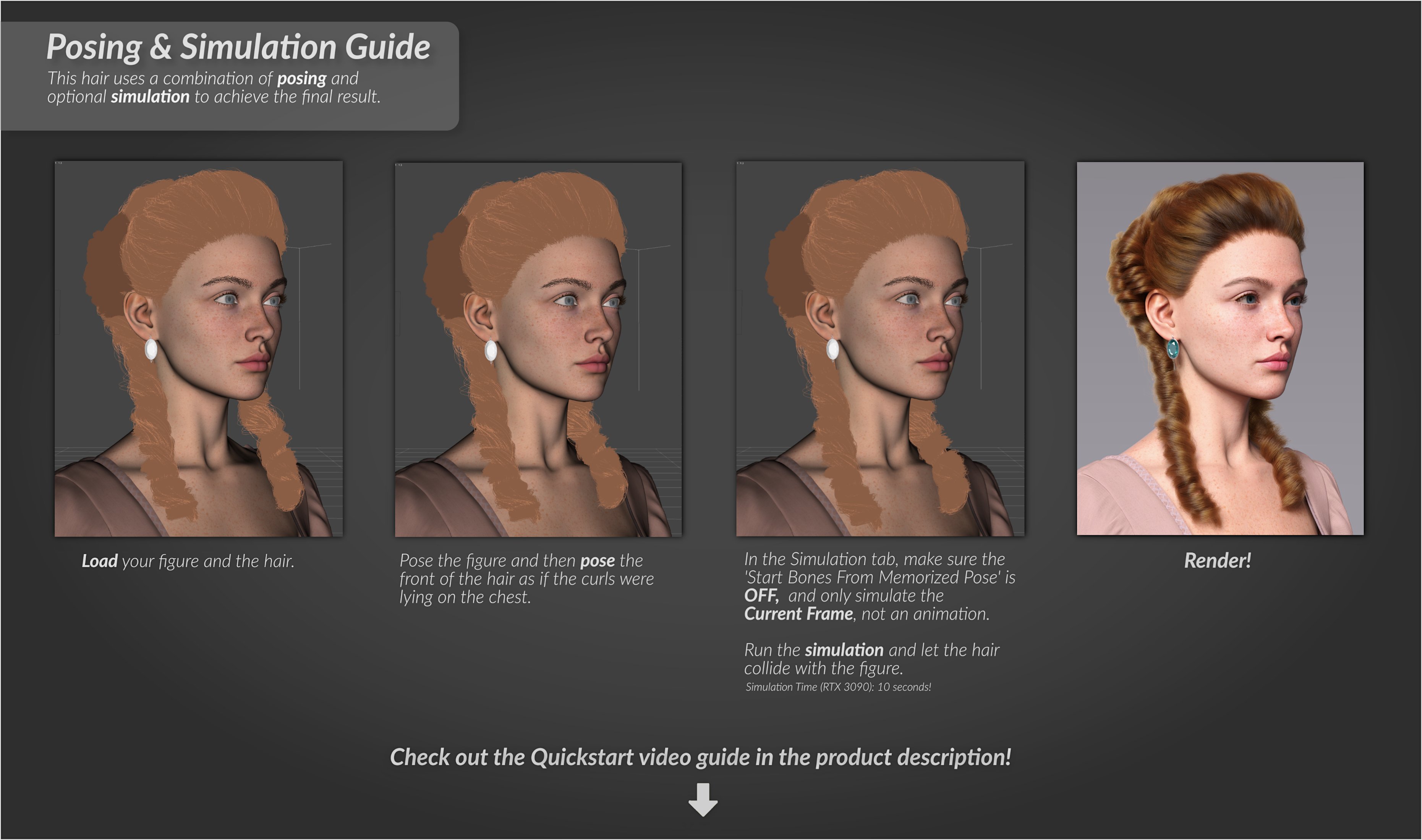 dForce Duchess Hair for Genesis 9 | Daz 3D