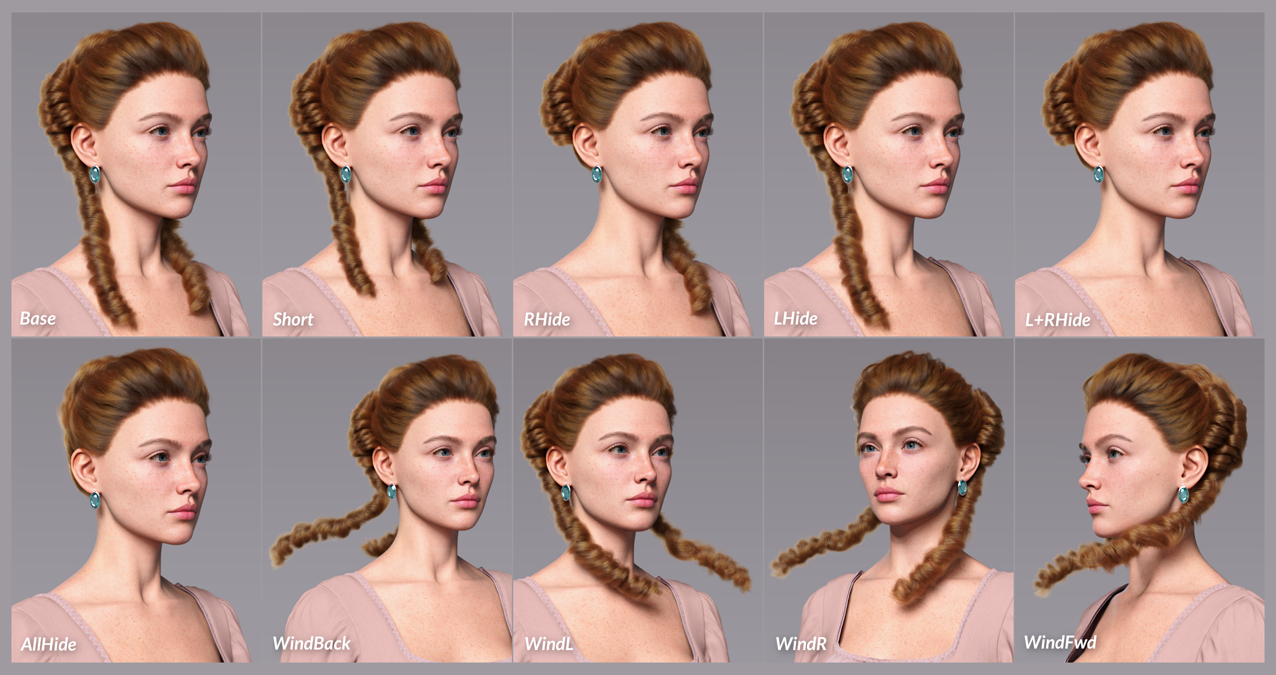 dForce Duchess Hair for Genesis 9 | Daz 3D