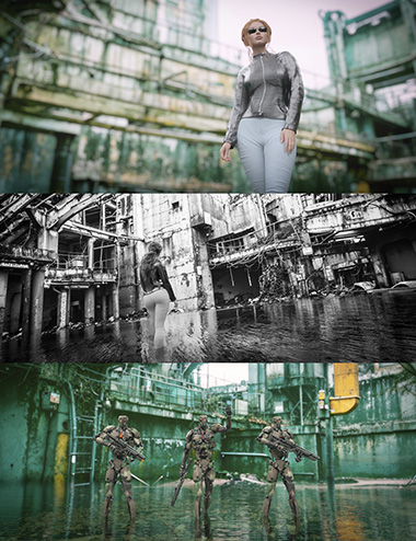 Epic HDRI Cyberpunk Ruins | Daz 3D