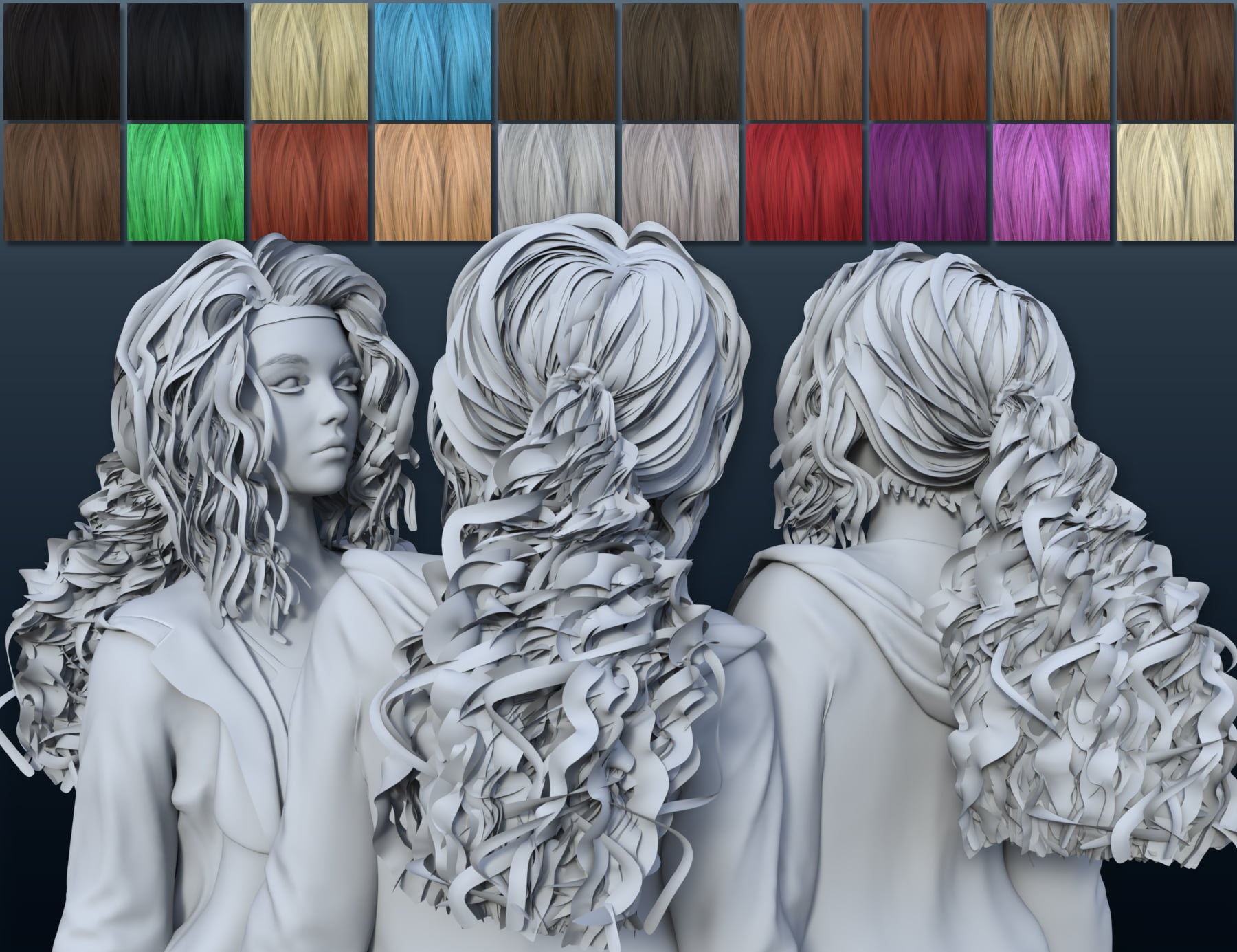dForce CS Lisa Hair for Genesis 9 | Daz 3D