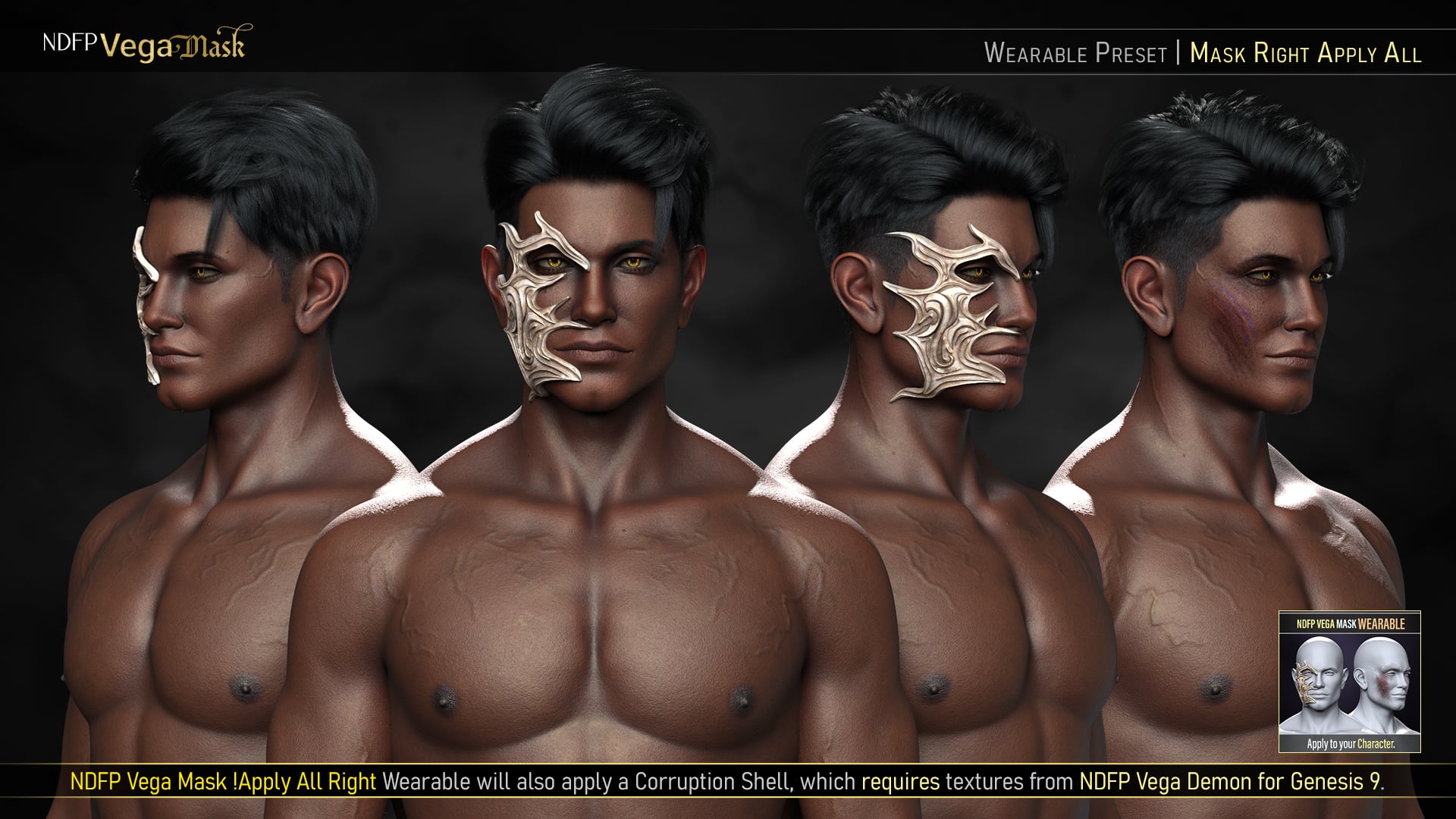 NDFP Vega Mask for Genesis 9 | Daz 3D