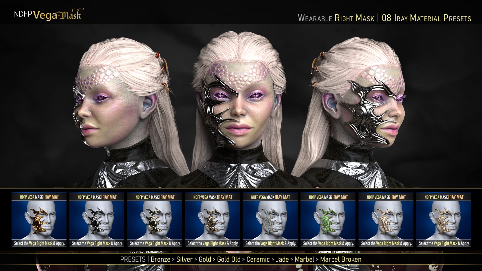 NDFP Vega Mask for Genesis 9 | Daz 3D