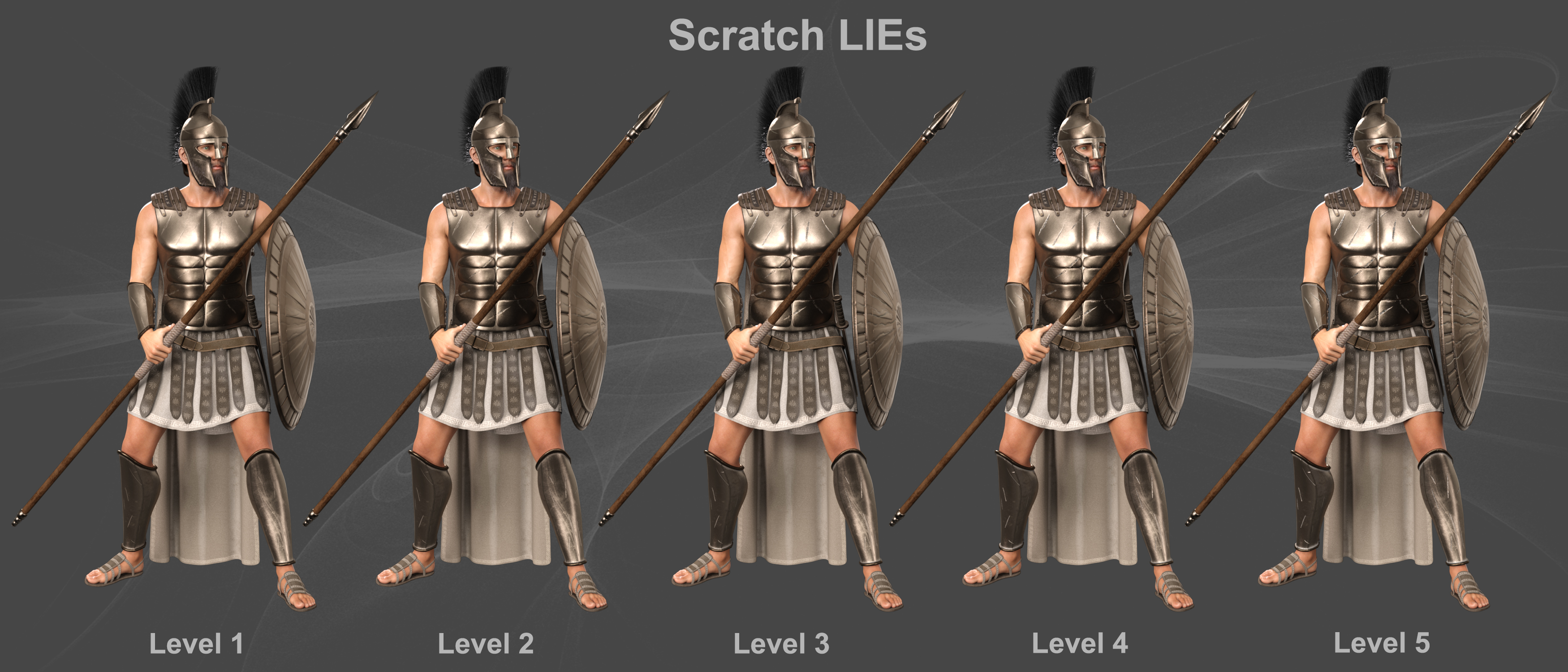 MD Hoplite Armor Blood, Dirt and Scratches LIEs | Daz 3D