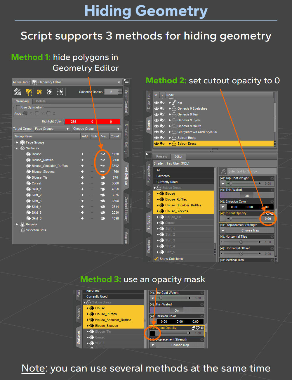 Easy Geometry Hider | Daz 3D