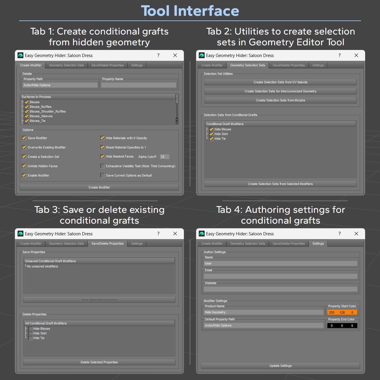 Easy Geometry Hider | Daz 3D