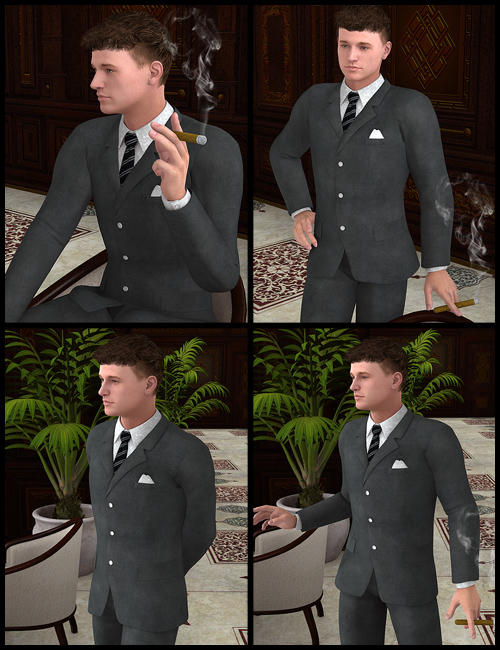 Smoking Room Poses | Daz 3D