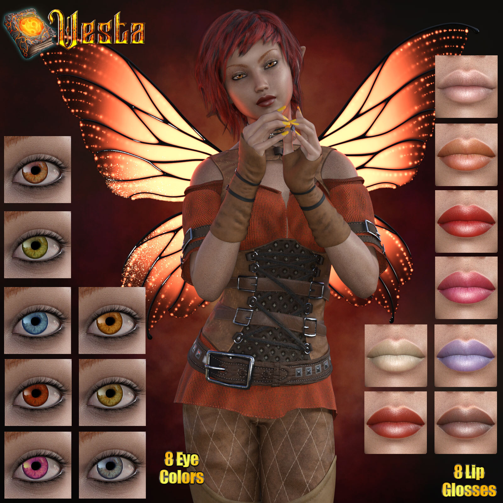 3DL Elementals for Genesis 8 Females Vesta | Daz 3D