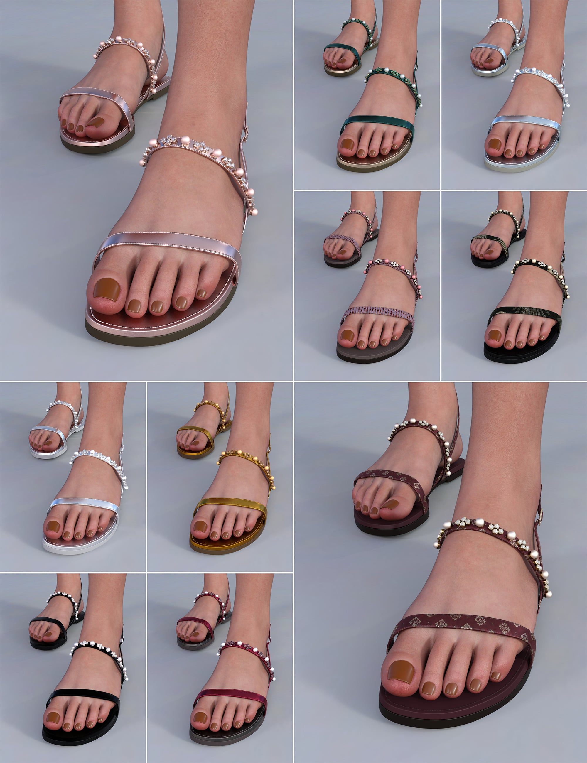 Pearl Flats for Genesis 9 | Daz 3D