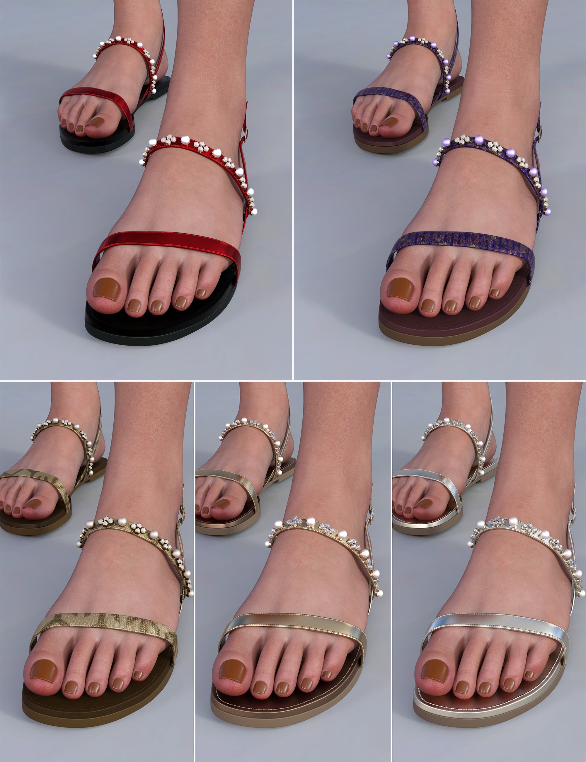 Pearl Flats for Genesis 9 | Daz 3D