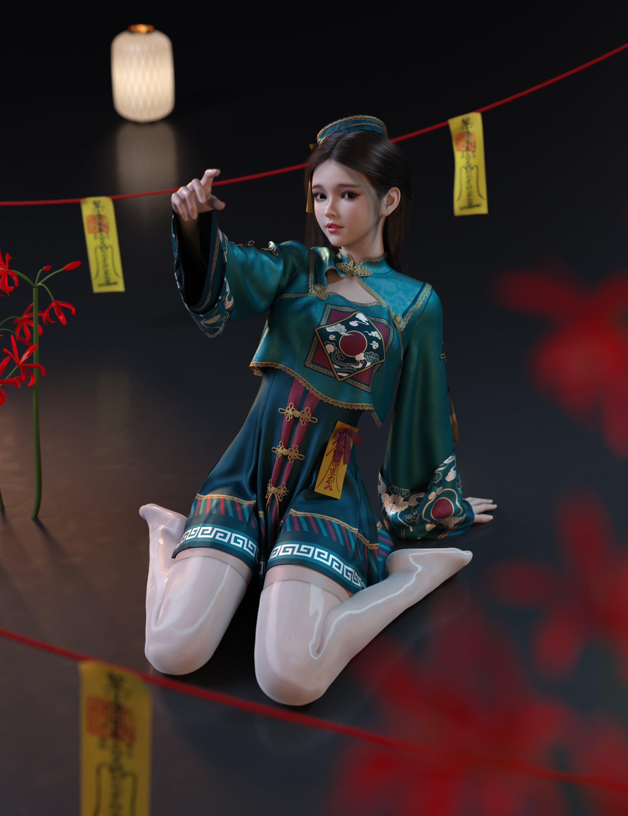dForce MKTG Cute Zombie Outfit for Genesis 9, 8.1 and 8 Female | Daz 3D