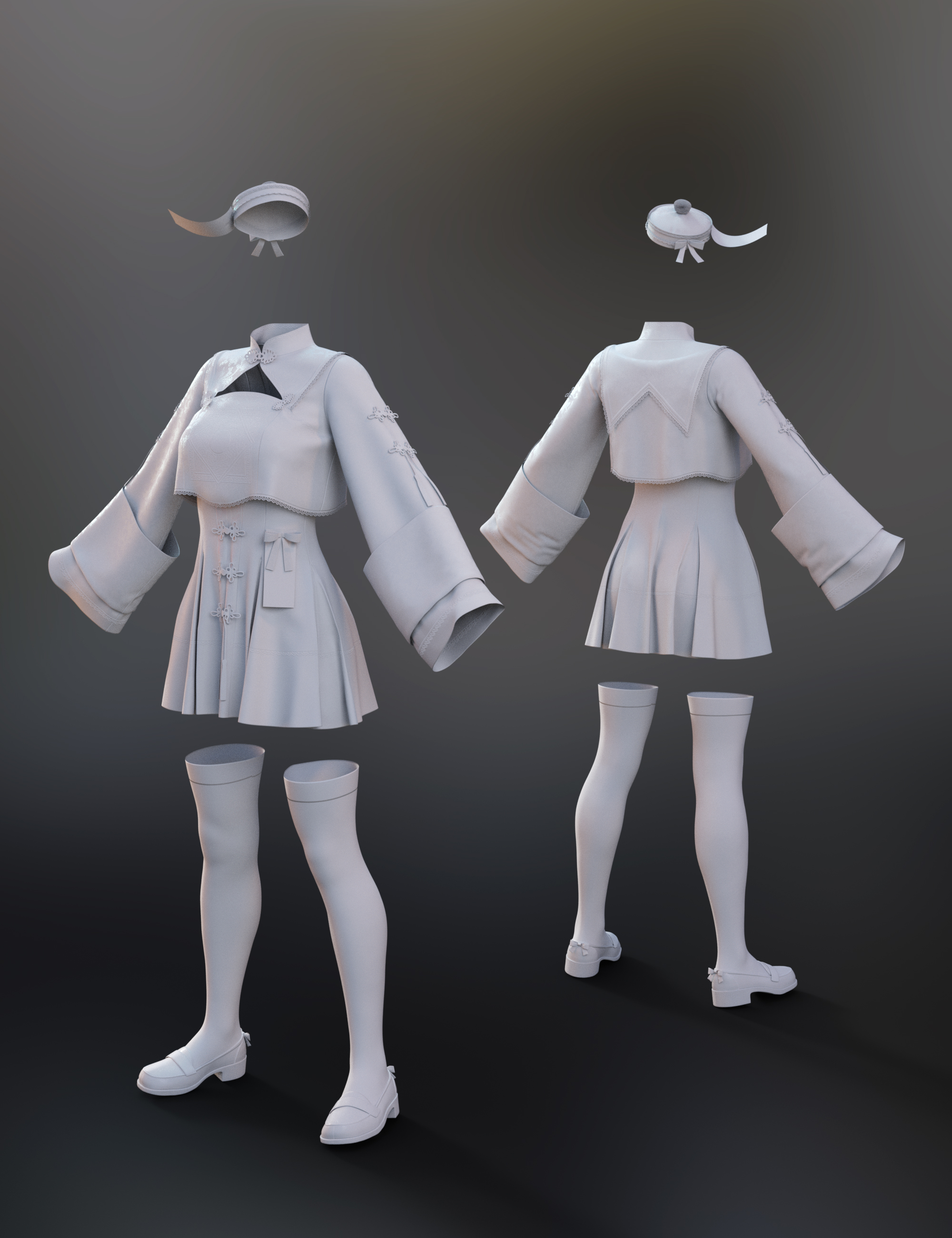 dForce MKTG Cute Zombie Outfit for Genesis 9, 8.1 and 8 Female | Daz 3D