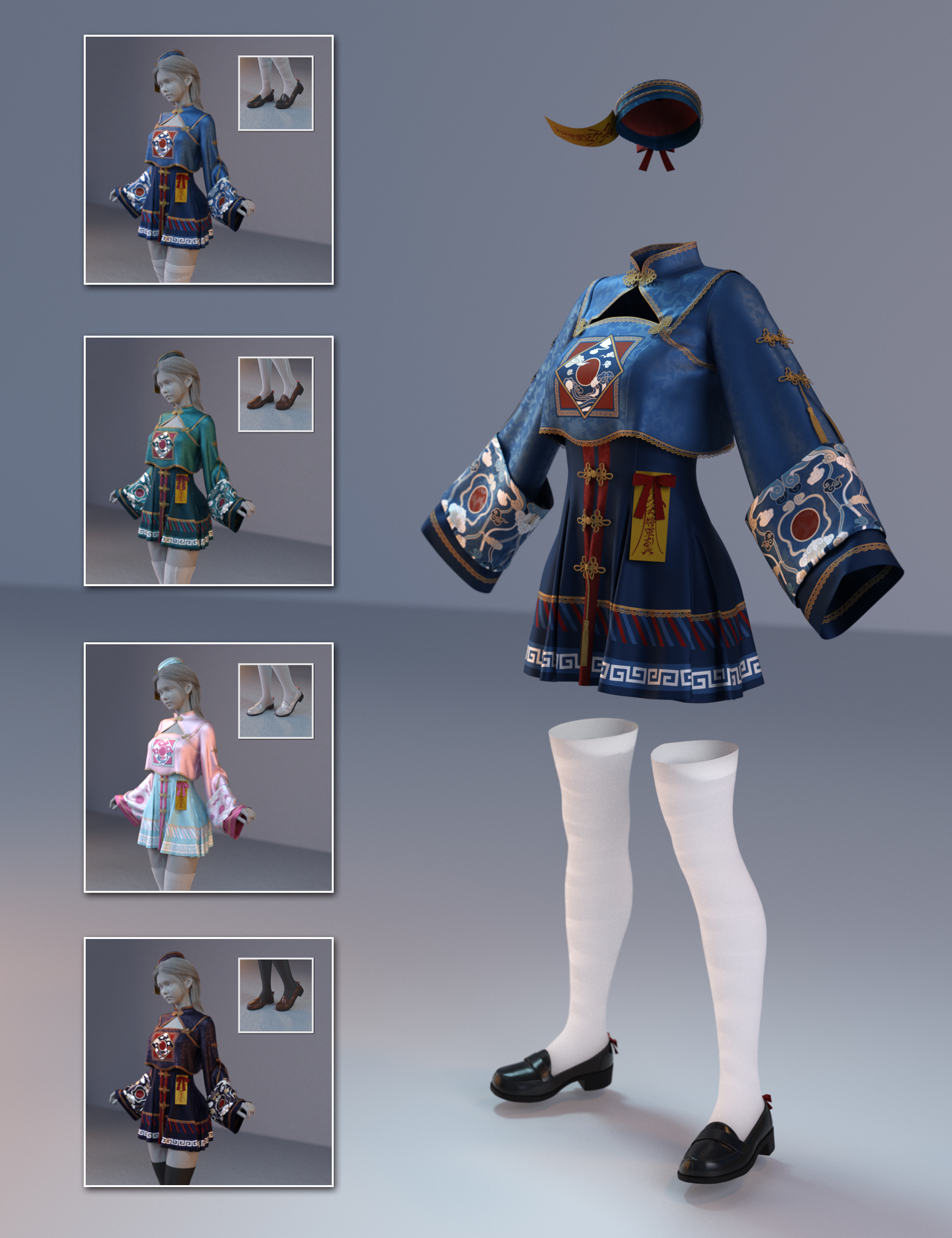 dForce MKTG Cute Zombie Outfit for Genesis 9, 8.1 and 8 Female | Daz 3D