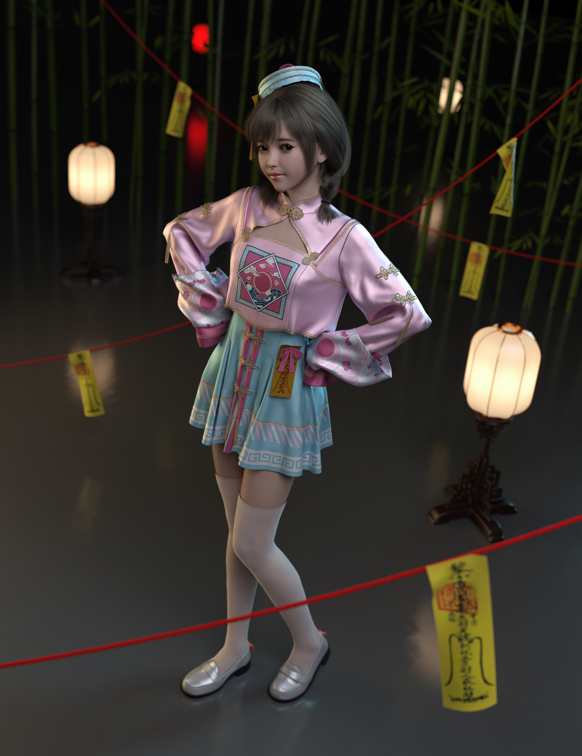 dForce MKTG Cute Zombie Outfit for Genesis 9, 8.1 and 8 Female | Daz 3D