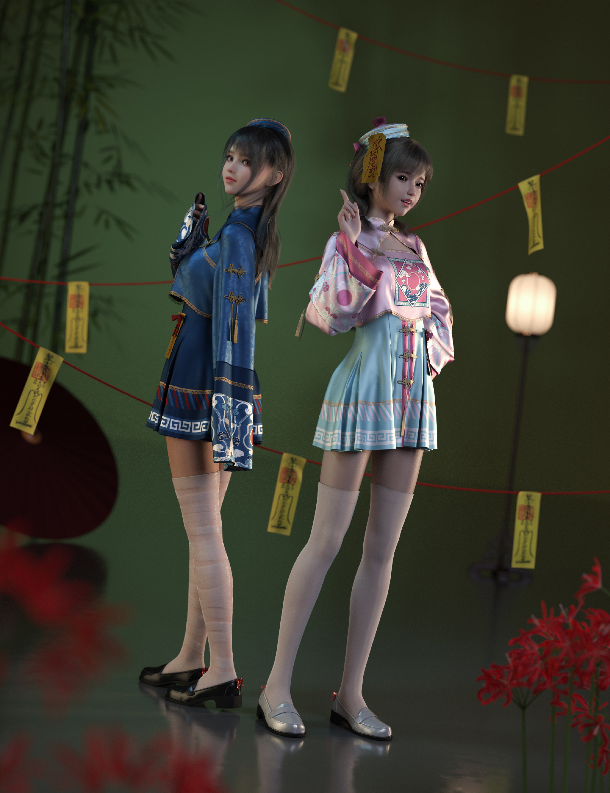 dForce MKTG Cute Zombie Outfit for Genesis 9, 8.1 and 8 Female | Daz 3D