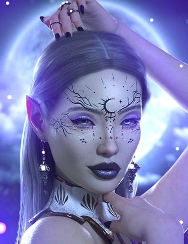 Lunar Lux LIE Makeup for Genesis 9 | Daz 3D