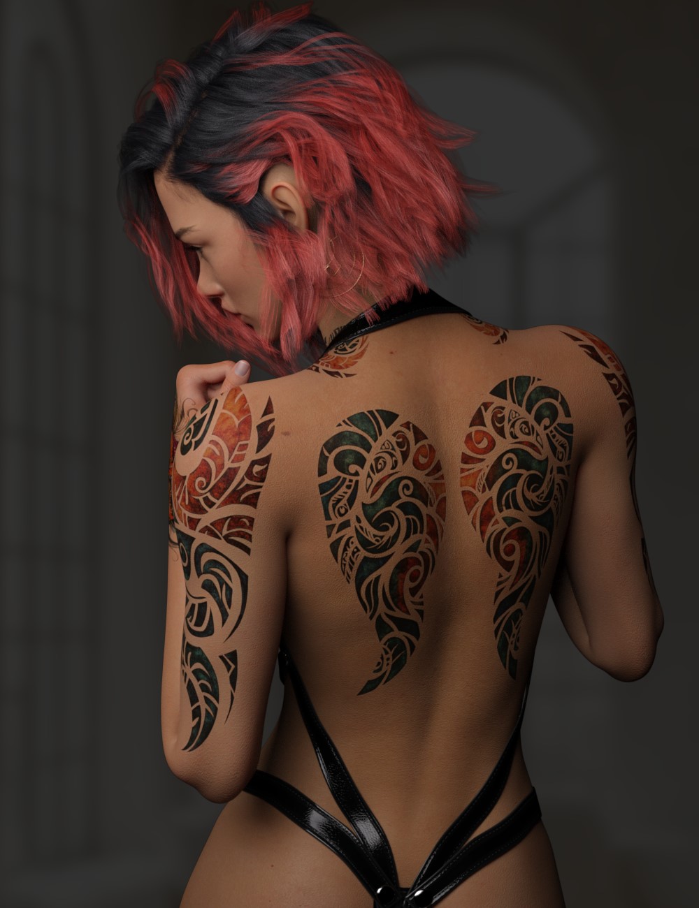 L3D TattooU - Tattoo and Decals LIE MR for Genesis 9 | Daz 3D