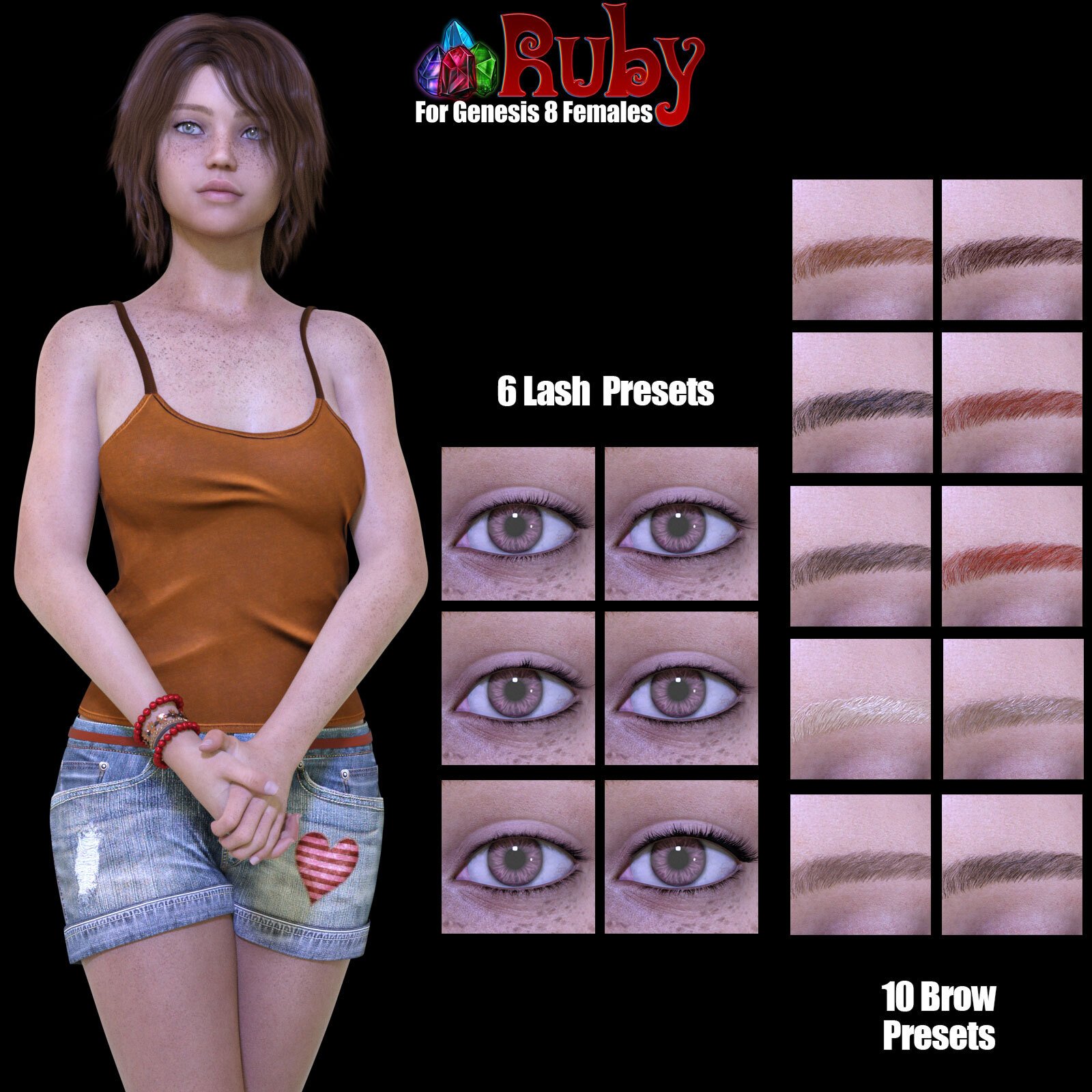 Precious Gems Ruby for Genesis 8 Females | Daz 3D