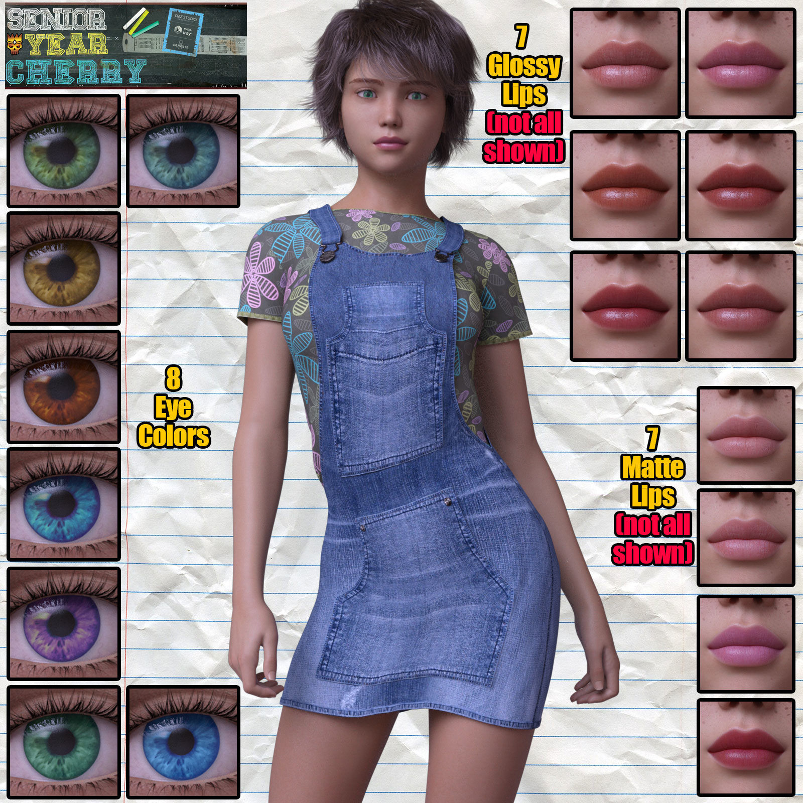 Senior Year: Cherry for Genesis 8 Female | Daz 3D