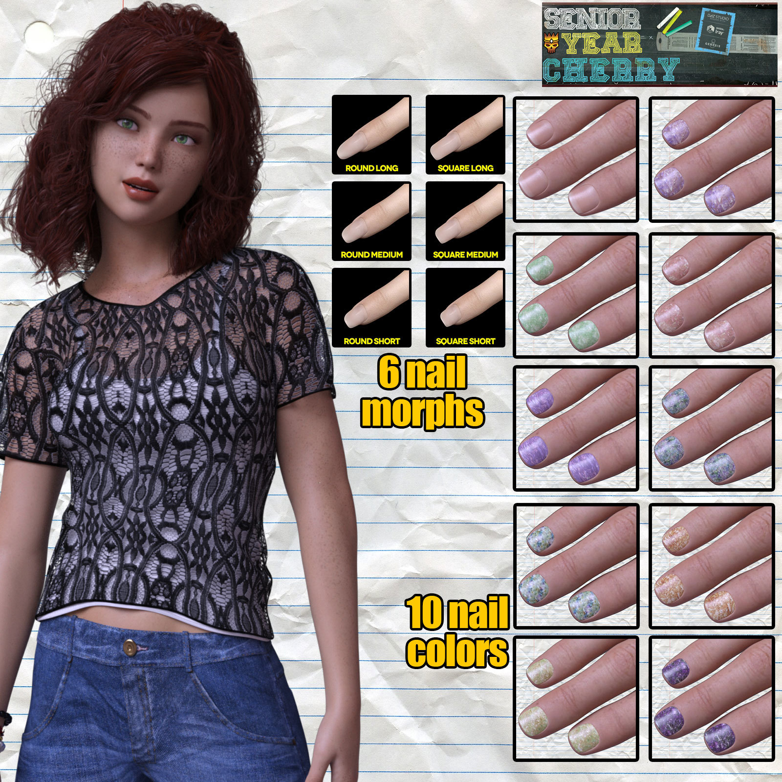 Senior Year: Cherry for Genesis 8 Female | Daz 3D