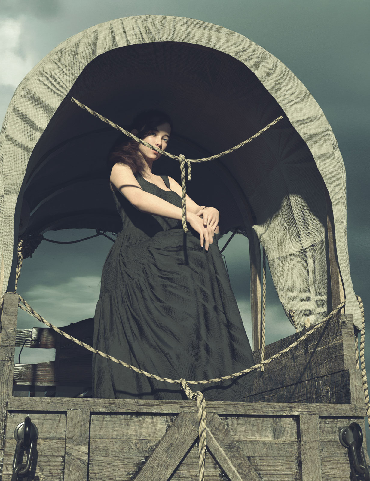 Frontier Grace Outfit and Props for Genesis 9 | Daz 3D