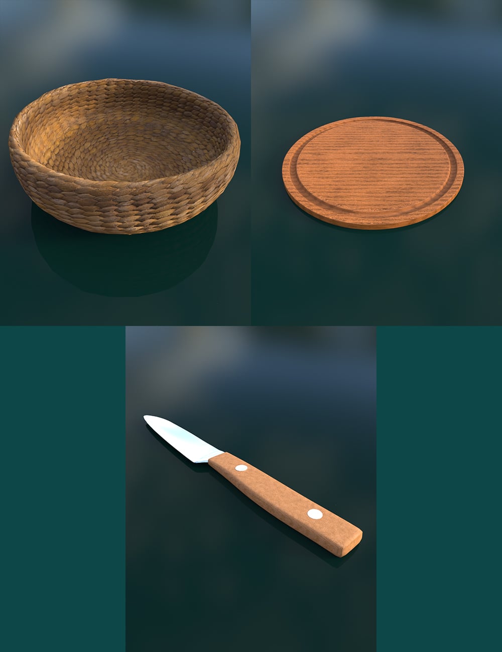 Cutting Mushrooms Props and Poses for Genesis 9 | Daz 3D