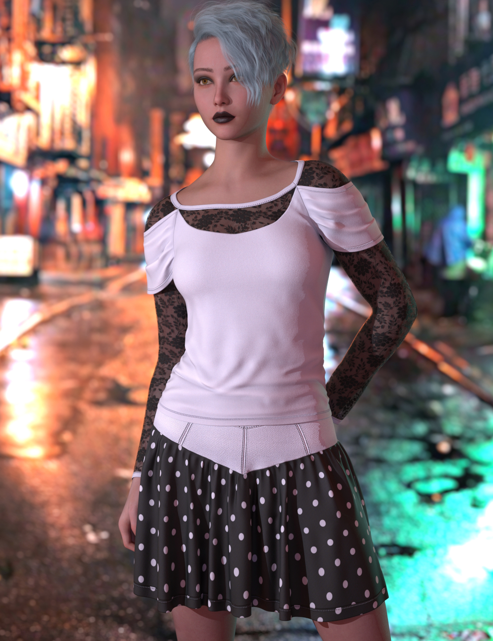 dForce LV Emo Style Outfit for Genesis 9 | Daz 3D