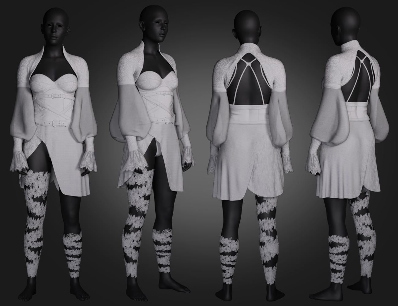 dForce CB Suki Clothing Set For Genesis 9 | Daz 3D