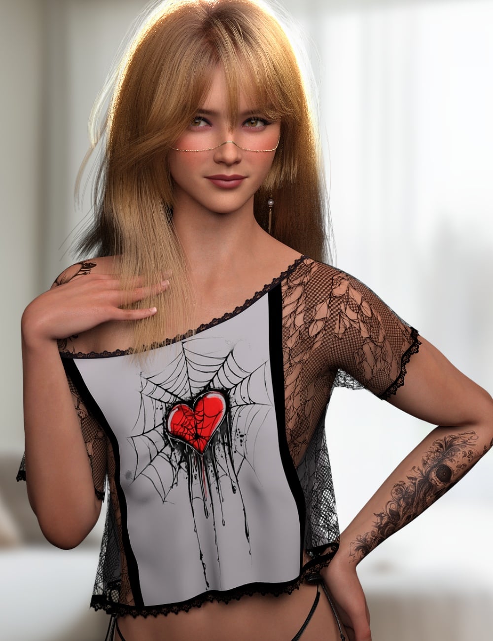 L3D Stylez 2 Add-On Off Shoulder Midriff Tee | Daz 3D