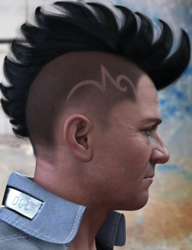 Spiked Hawk Hair for Genesis 9 | Daz 3D