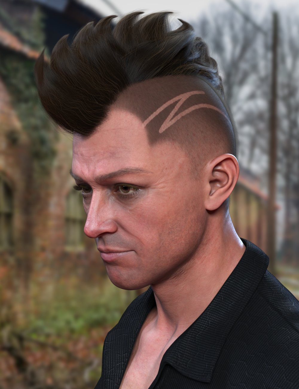 Spiked Hawk Hair for Genesis 9 | Daz 3D