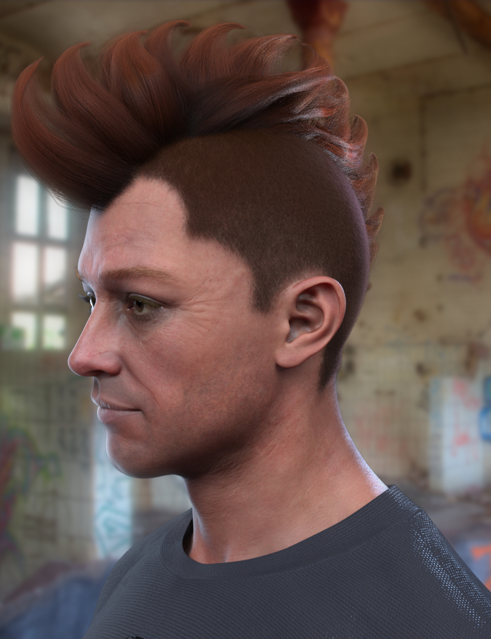 Spiked Hawk Hair for Genesis 9 | Daz 3D