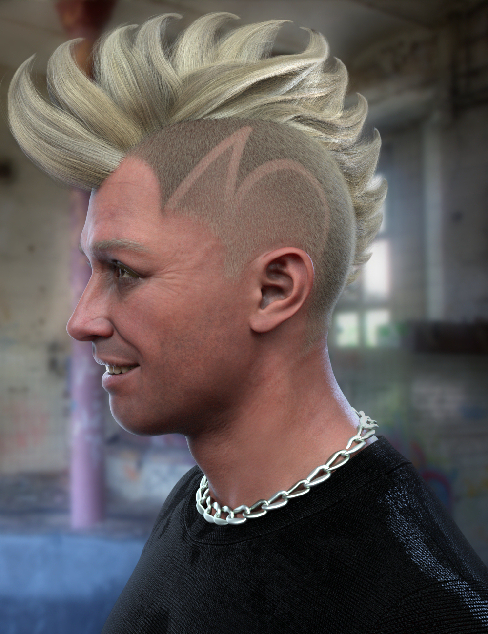 Spiked Hawk Hair for Genesis 9 | Daz 3D