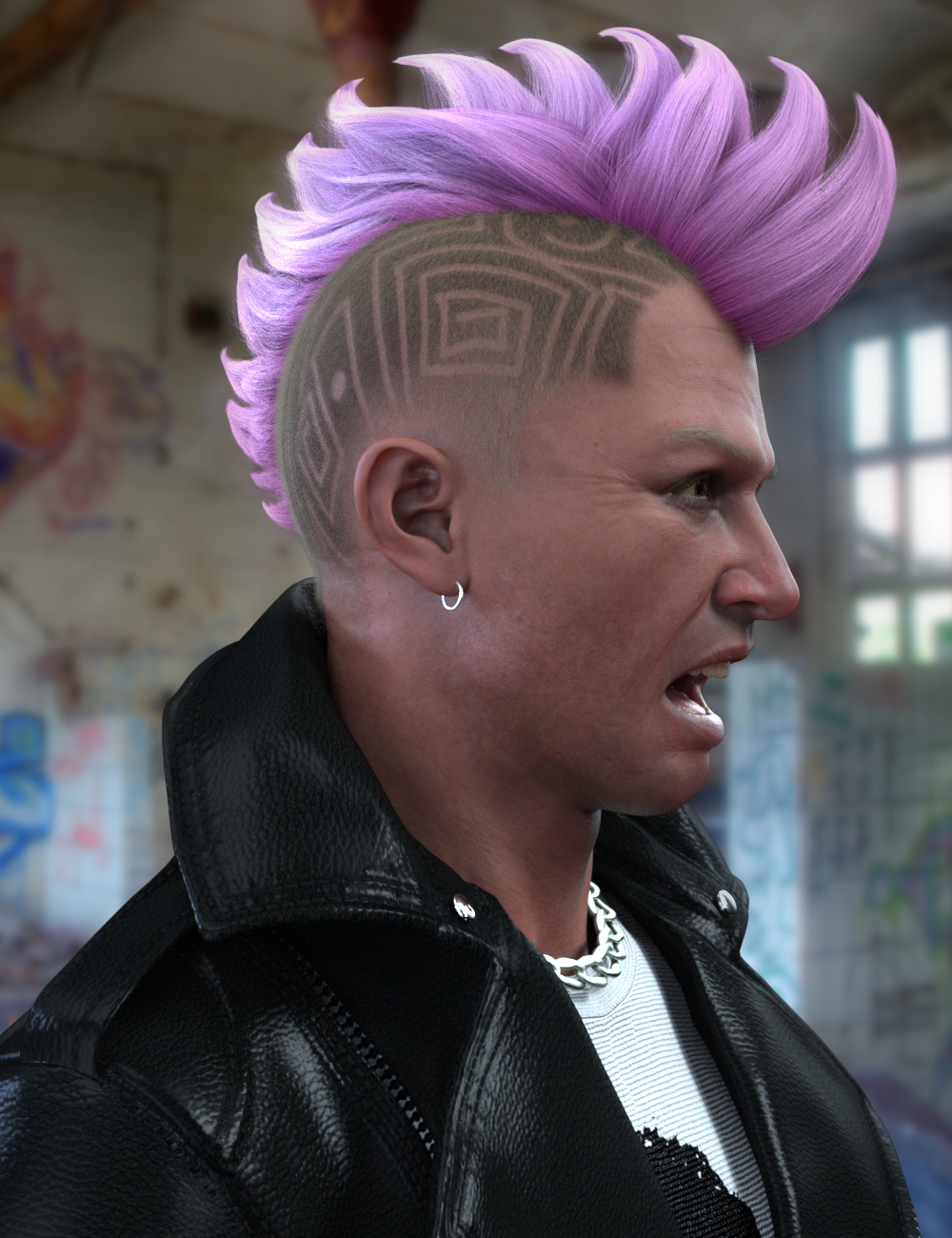 Spiked Hawk Hair for Genesis 9 | Daz 3D