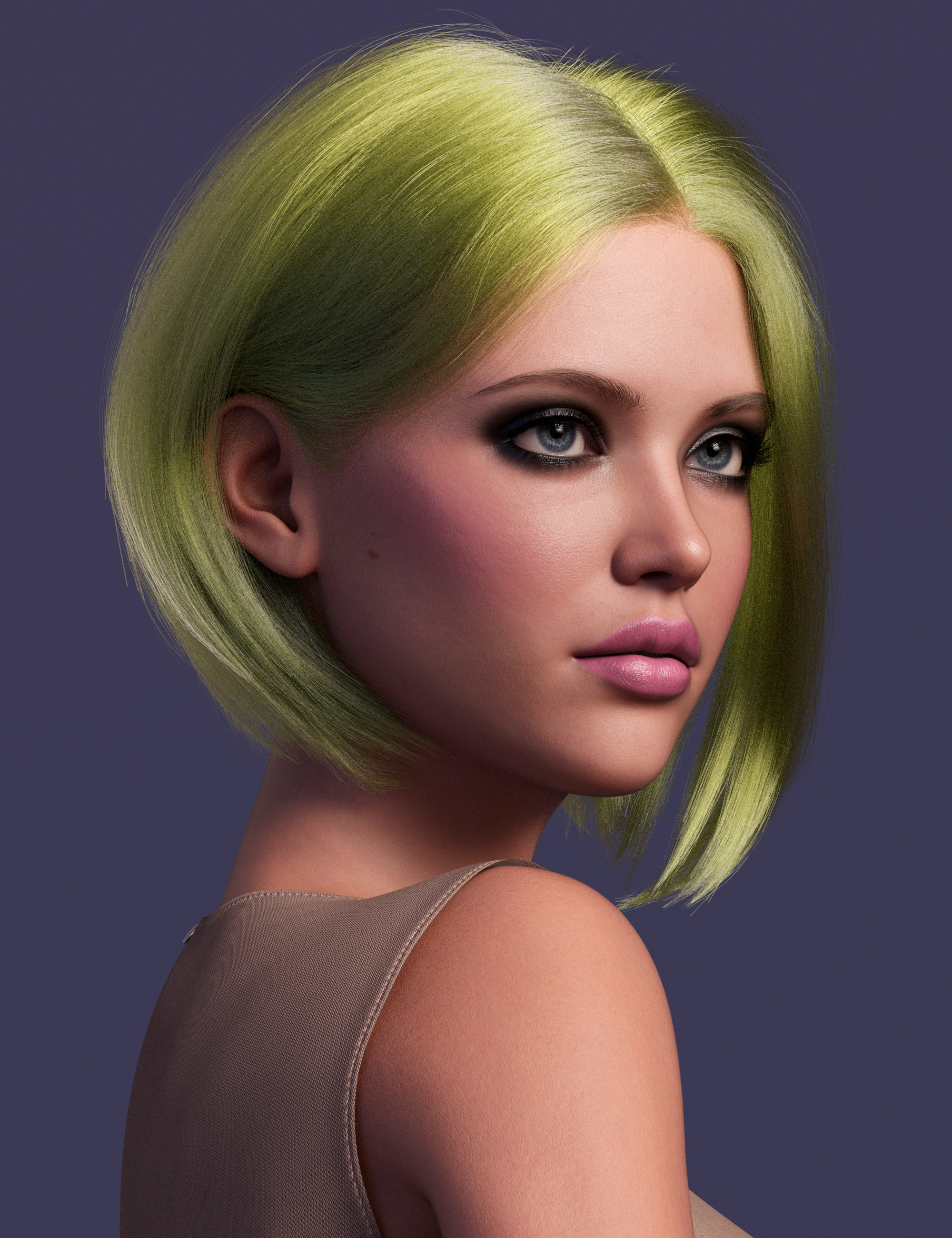 dForce Strand-Based Early Summer Bob Hair Color Expansion | Daz 3D